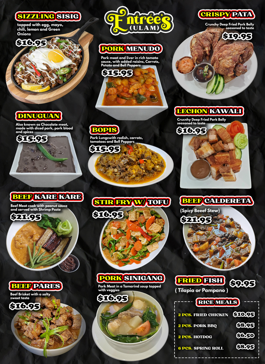 Menu – Dine In - RJ Tasty Bites